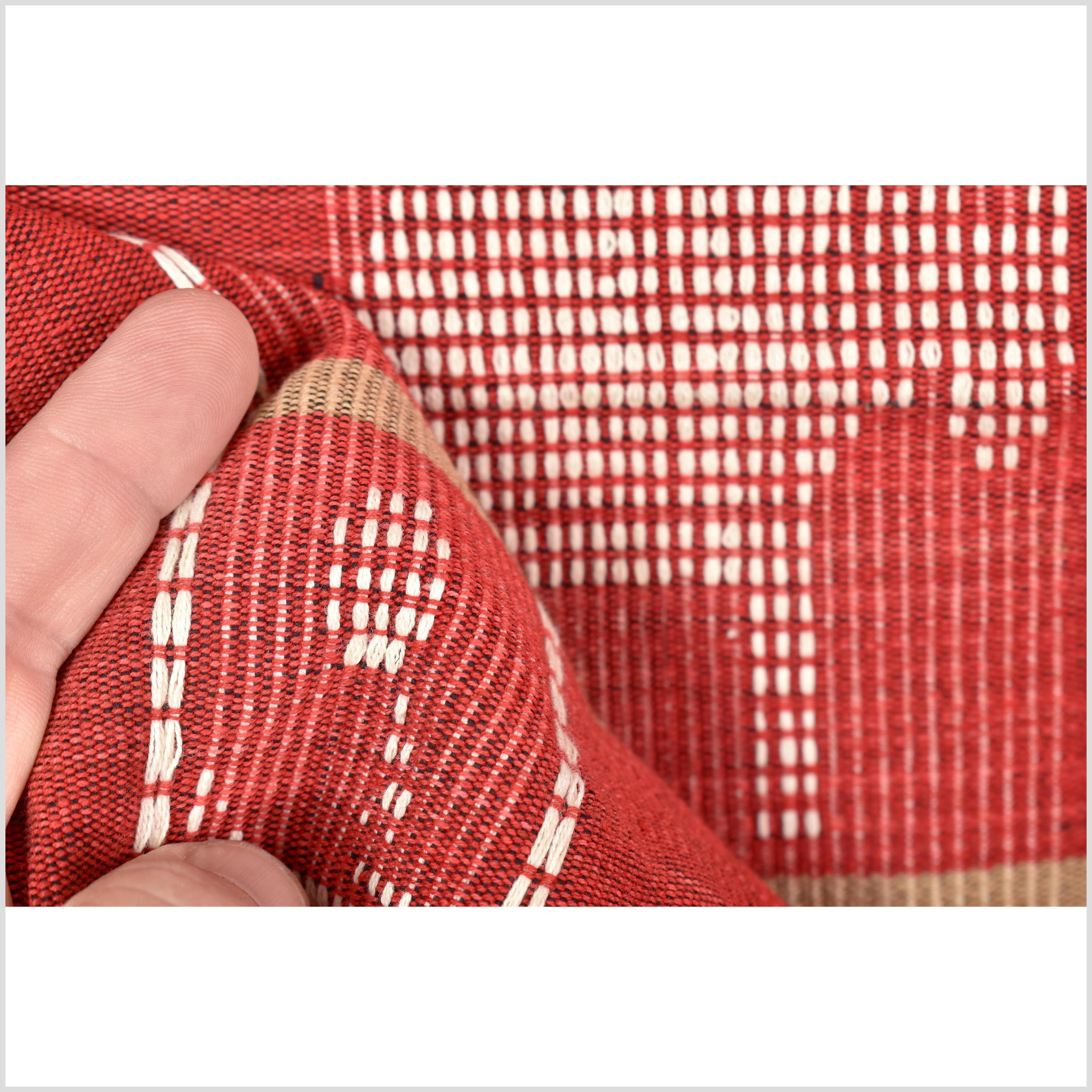 Red Chin Naga throw handwoven cotton ethnic tribal home decor textile ...