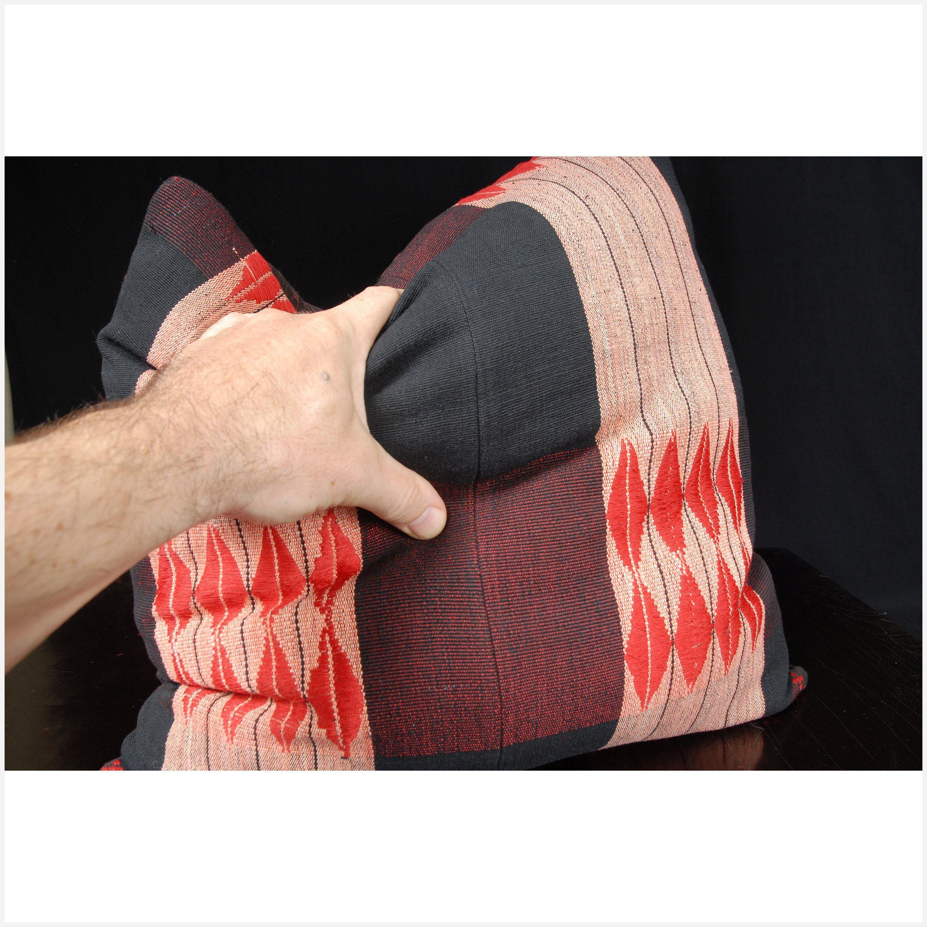 18 x 18 inch throw pillow Naga tribal fabric blanket ethnic handwoven ...