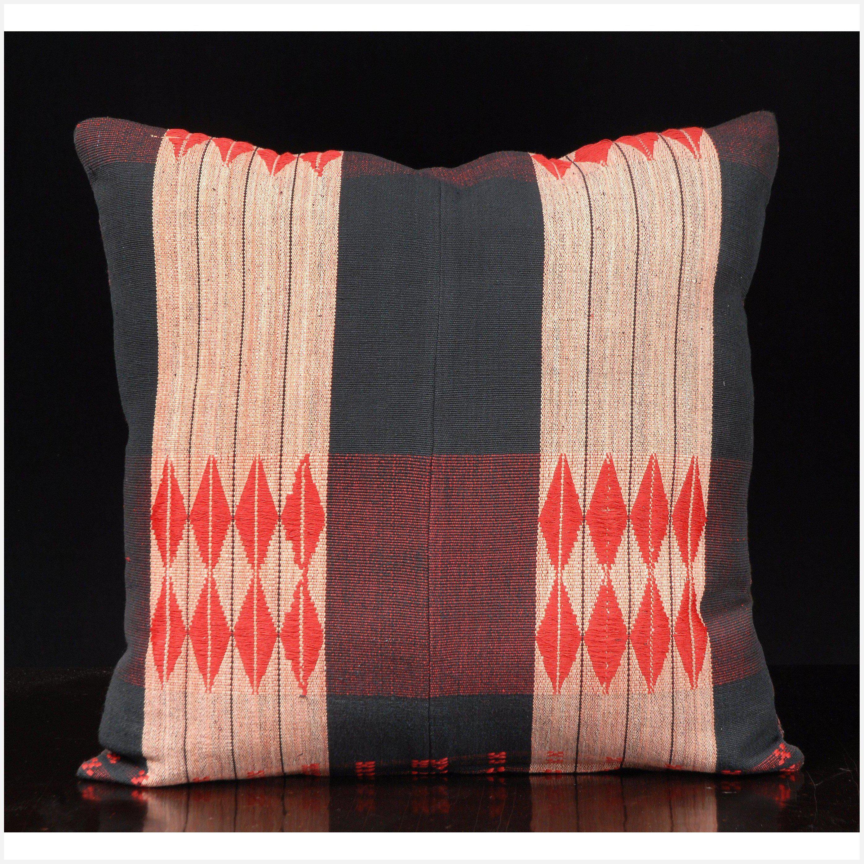 18 x 18 inch throw pillow Naga tribal fabric blanket ethnic handwoven ...