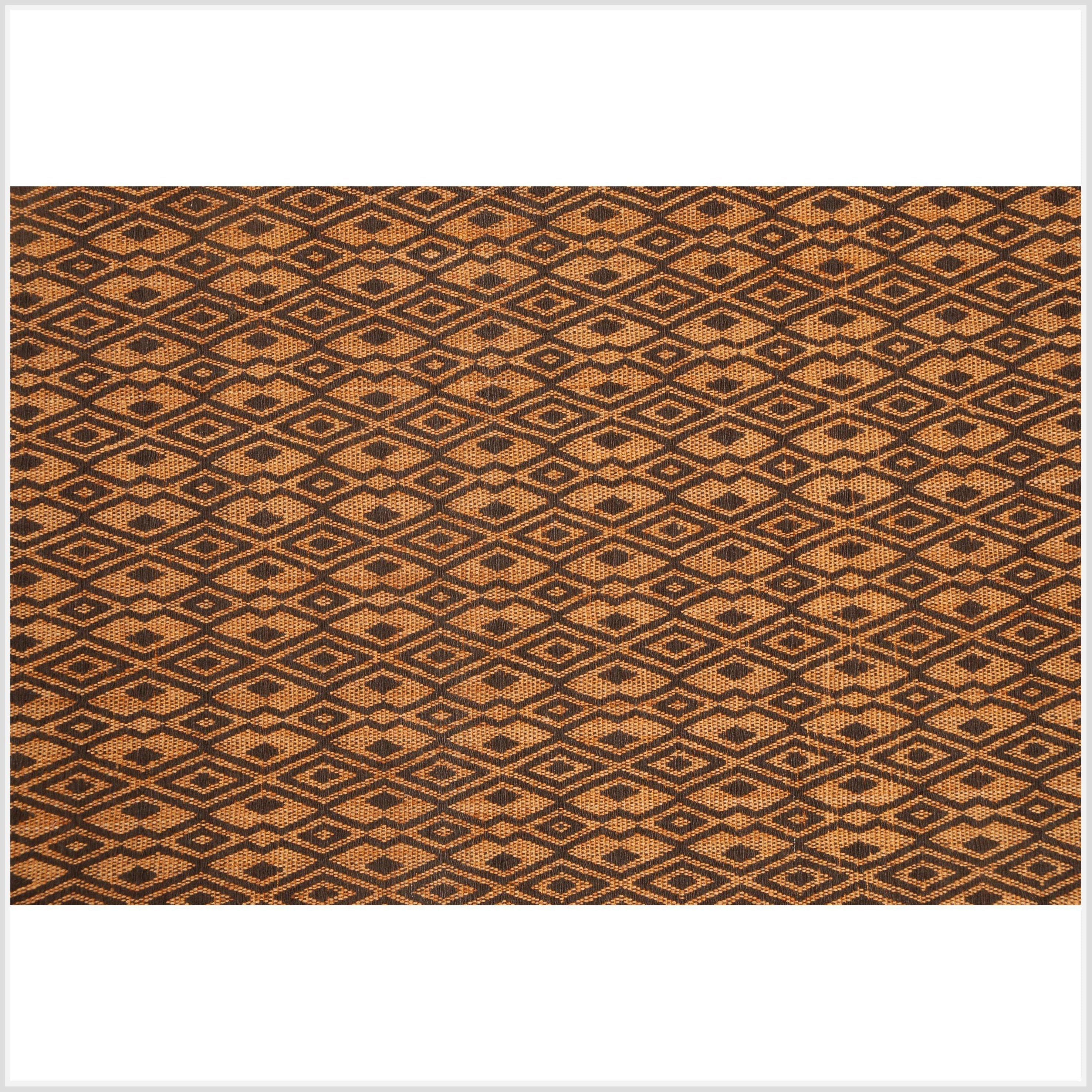 Hemp Chin Naga tribal textile black orange Asian home decor boho fabri ...