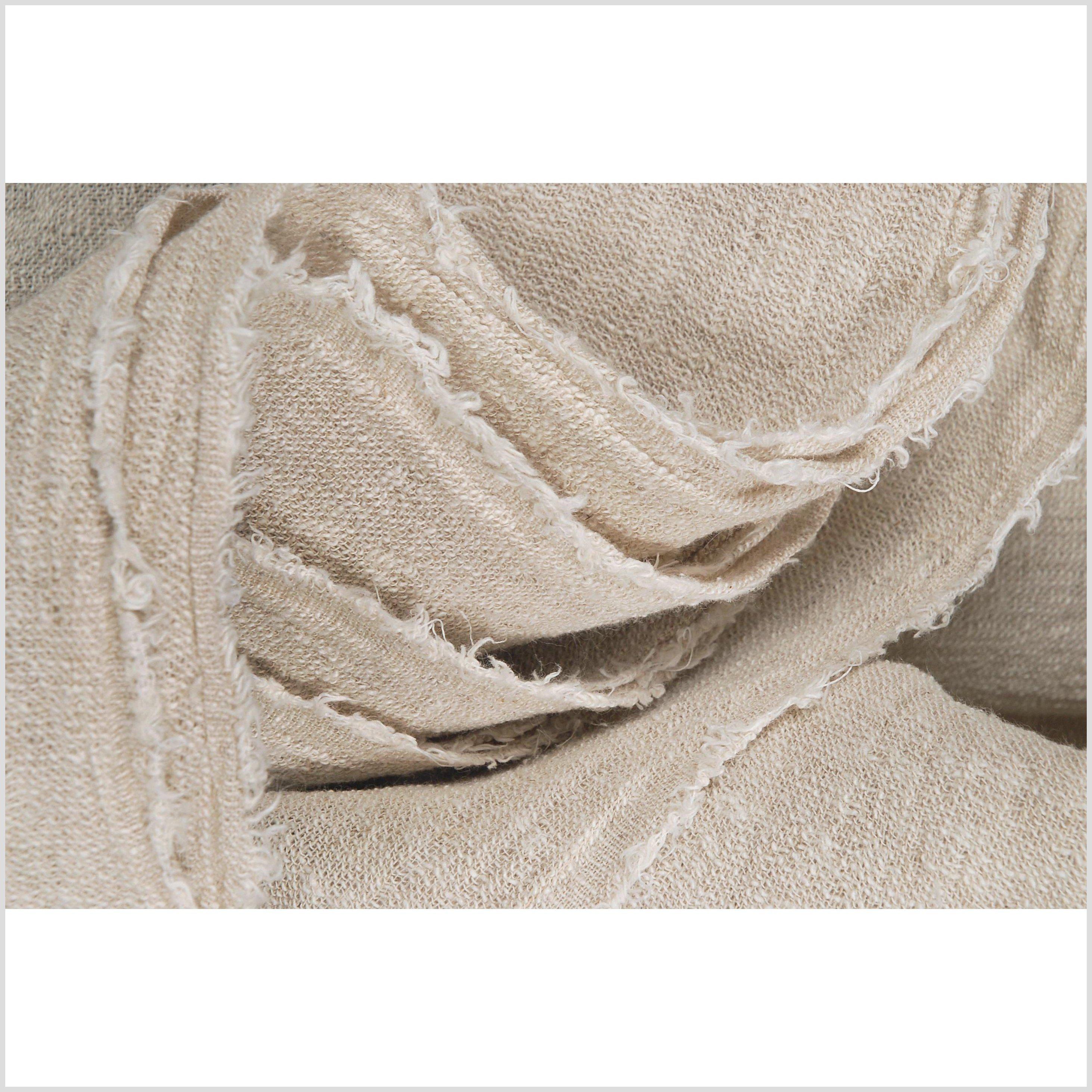 Lightweight cotton and hemp neutral beige sheer gauzy fabric, sold by ...