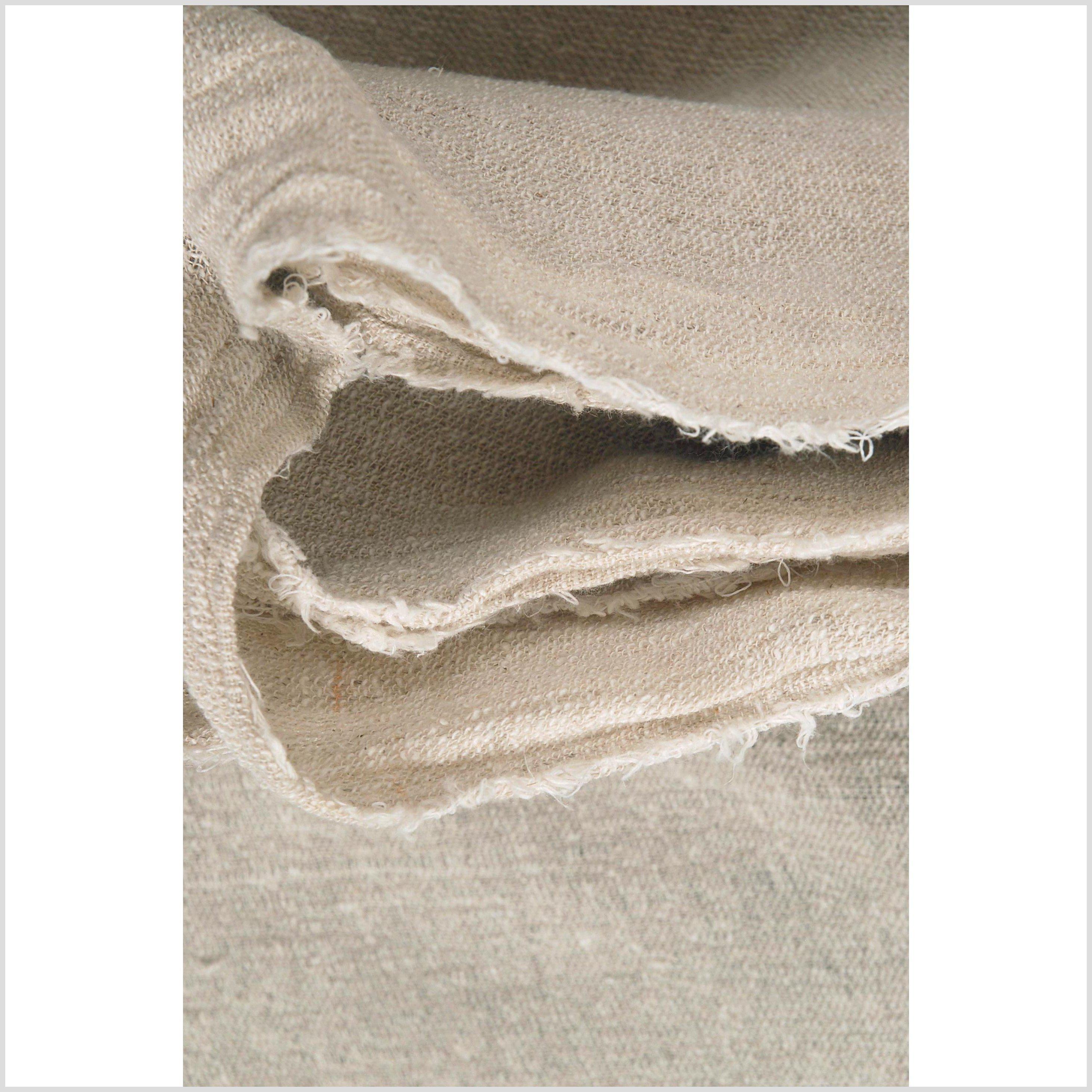 Lightweight cotton and hemp neutral beige sheer gauzy fabric, sold by ...