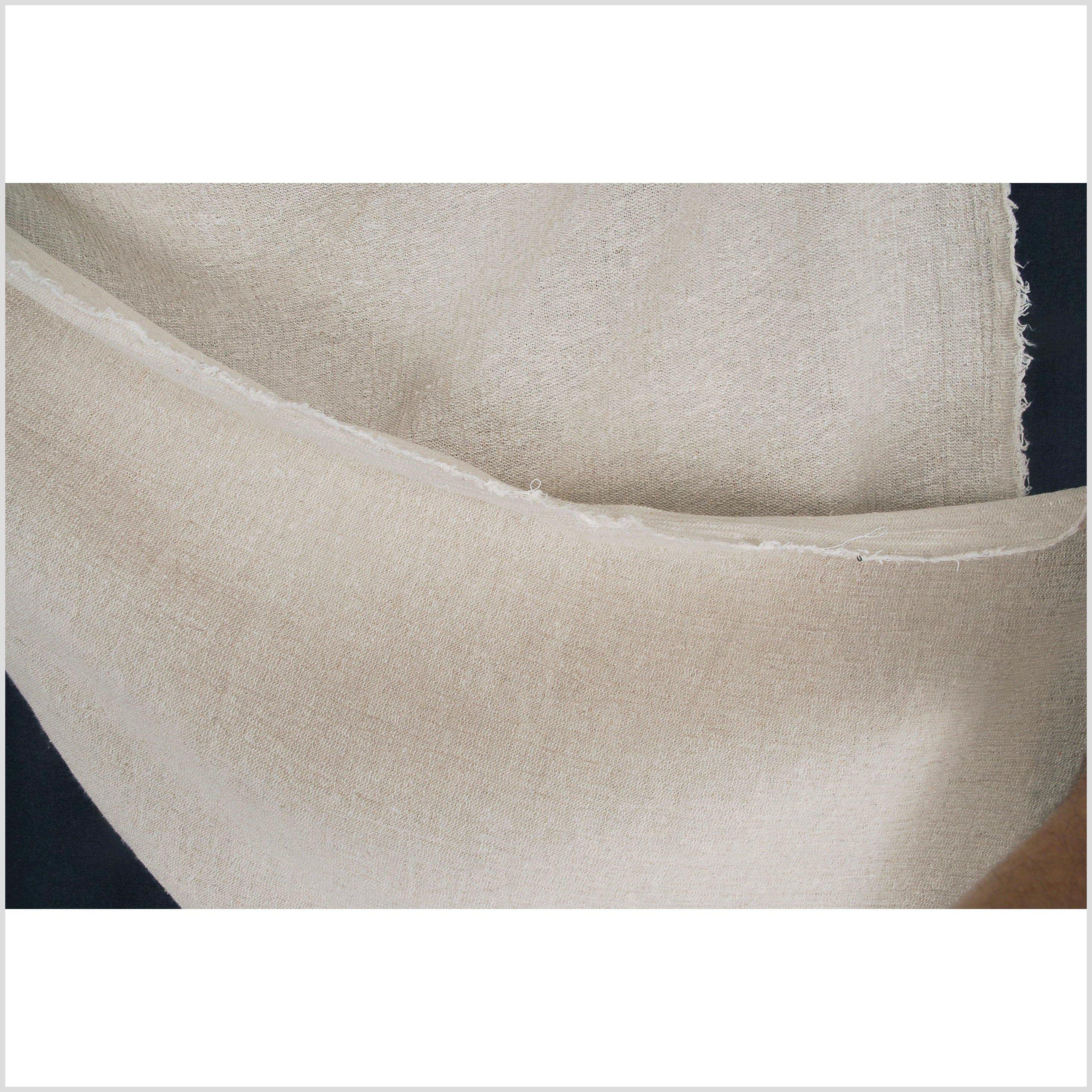 Lightweight cotton and hemp neutral beige sheer gauzy fabric, sold by ...