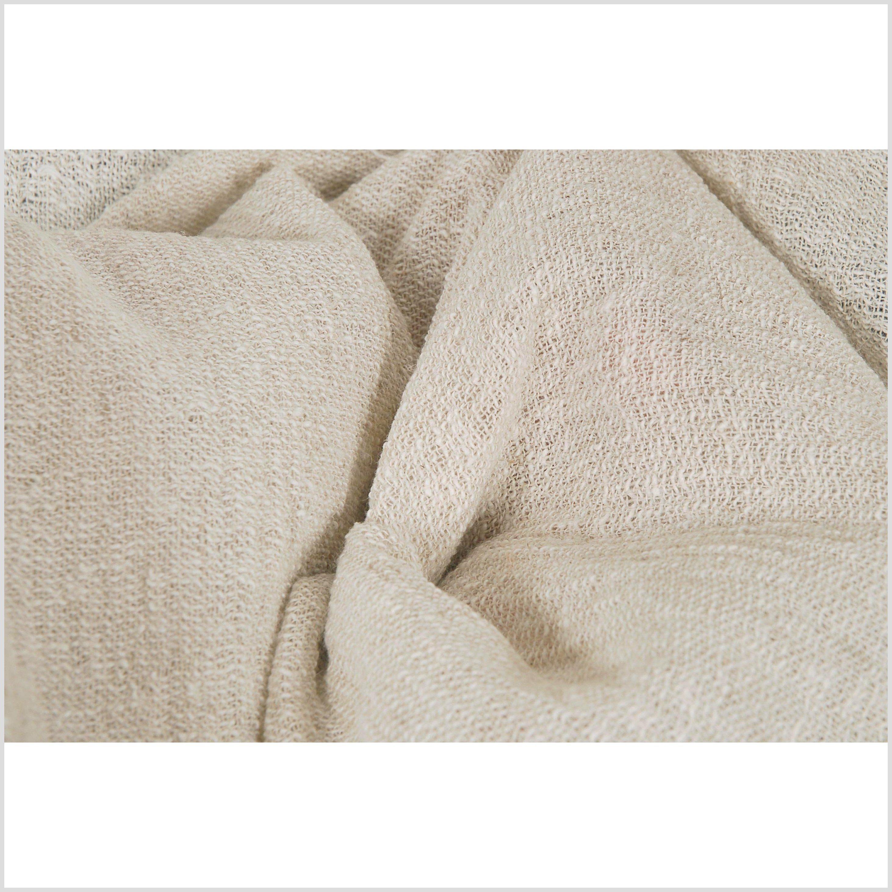 Lightweight cotton and hemp neutral beige sheer gauzy fabric, sold by ...