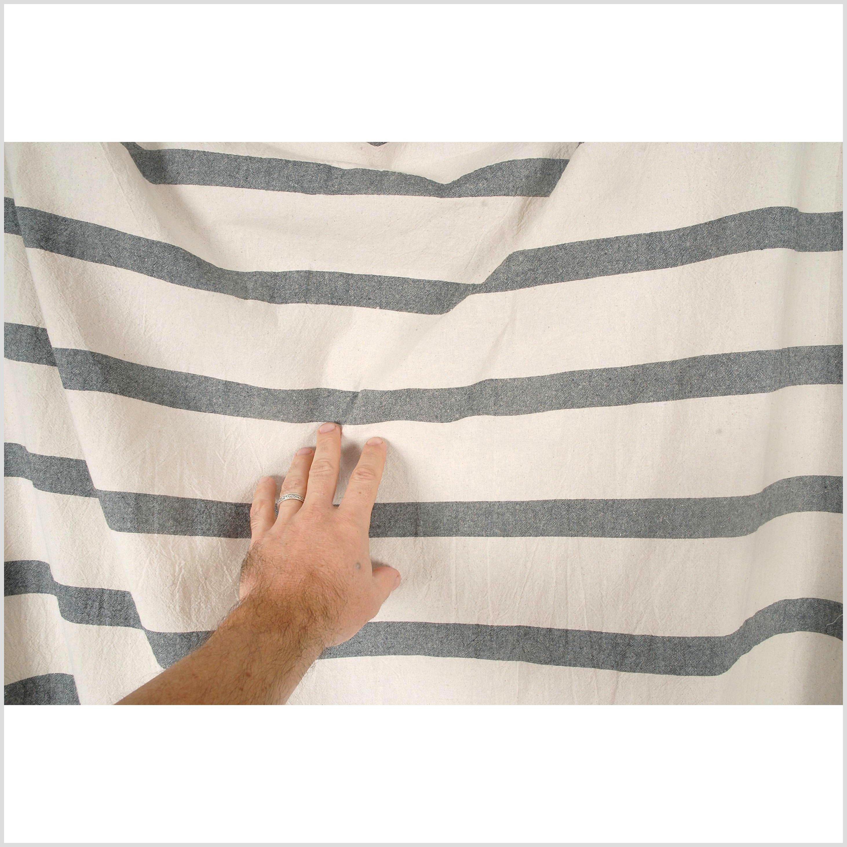 Unbleached 100% cotton fabric off-white, cream color with horizontal w ...